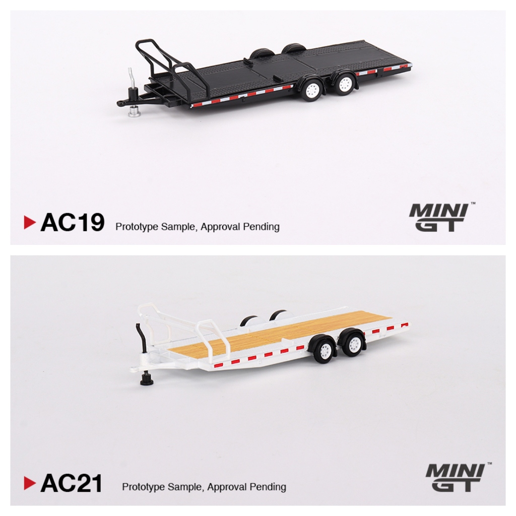 Mini GT Accessories 1/64 Car Hauler Trailer (MGTAC19 Black / MGTAC21 ...