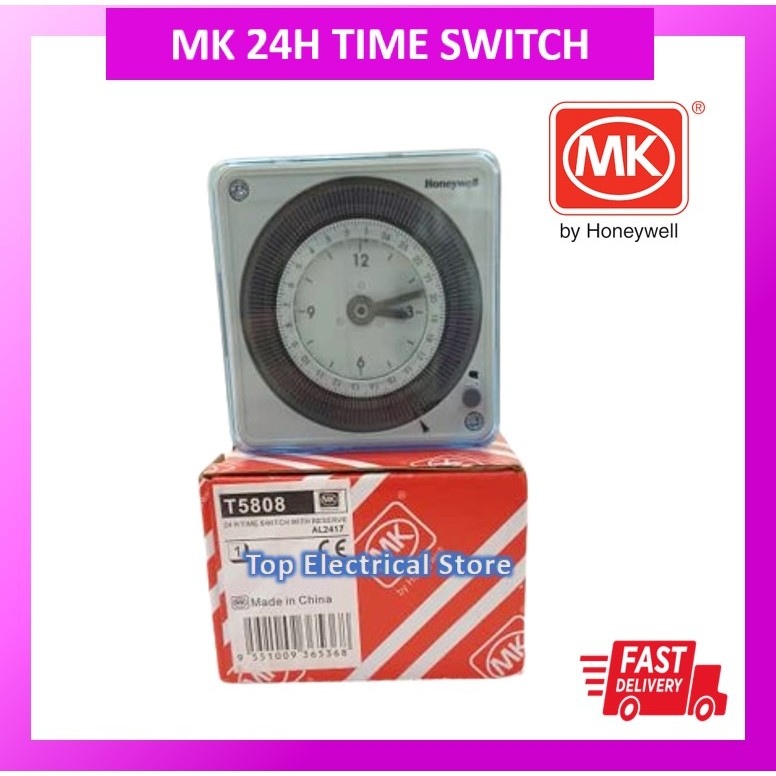MK HONEYWELL T5808 24HRS ANALOG TIMER SWITCH 24H TIME SWITCH TIME ...