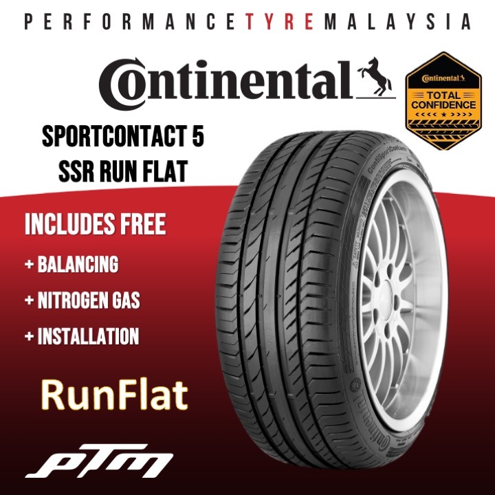 17 18 19 inch Continental Sport Contact 5 CSC5 SSR Run Flat Tyre (FREE INSTALLATION/DELIVERY ...