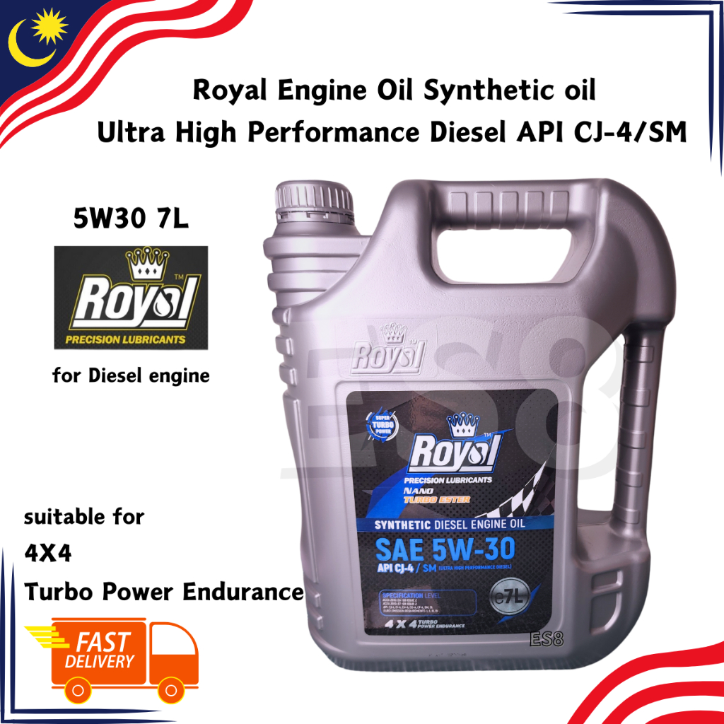 Royal Synthetic Diesel Engine Oil SAE 5W-30 API CJ-4/SM 7L | Shopee Malaysia