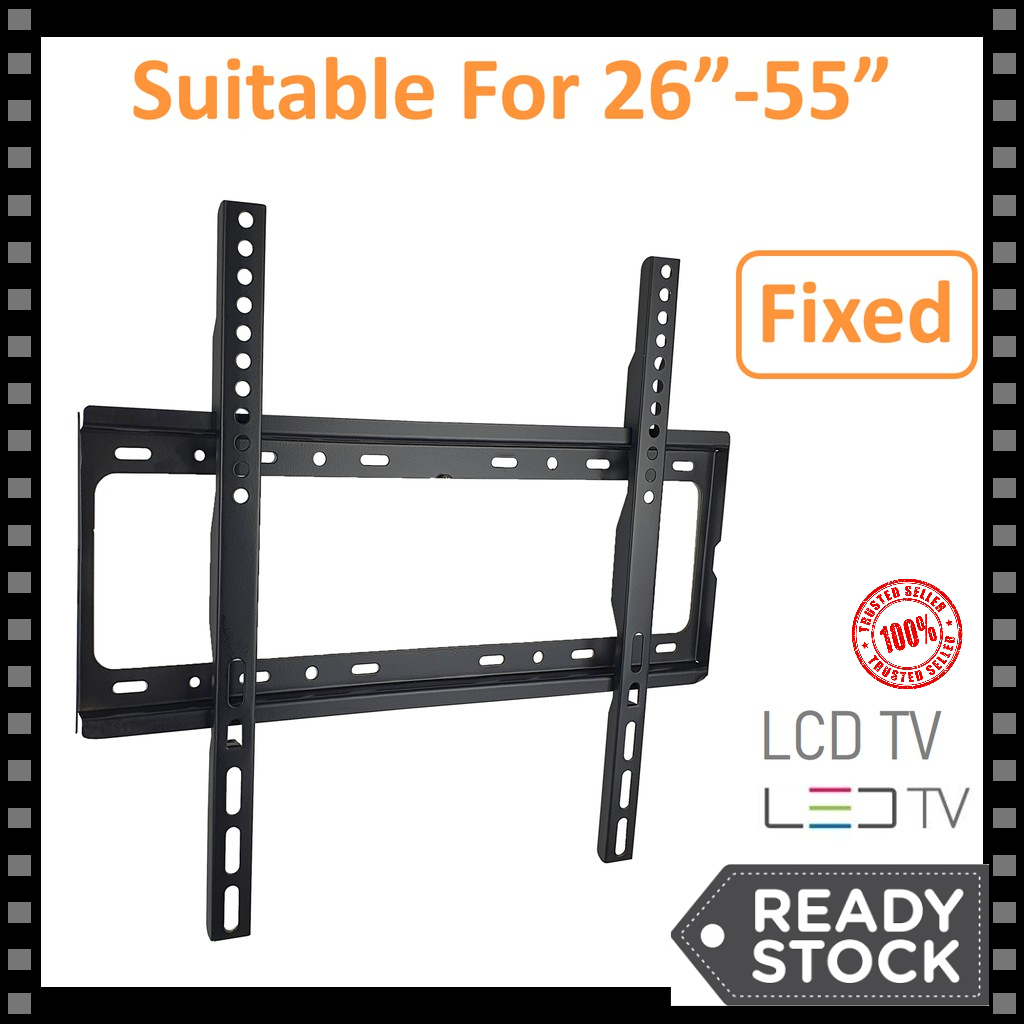 UNIVERSAL 26"-55" LED/LCD FLAT PANEL TV WALL MOUNT BRACKET | Shopee ...