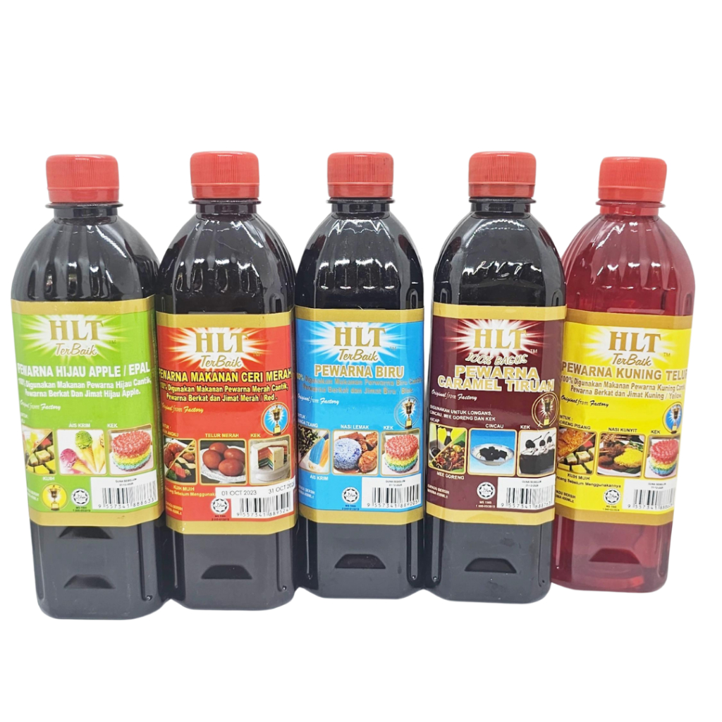 HLT Perwarna Makanan Hijau Apple / Ceri Merah / Biru / Caramel Tiruan ...