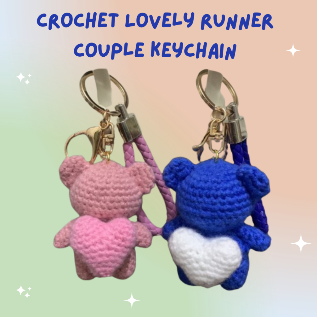 Bear Keychain Lovely Runner Couple Keychains Gantungan Bag Kunci Kdrama ...