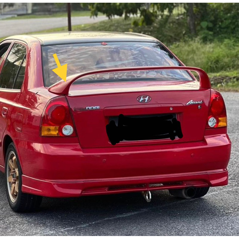 HYUNDAI ACCENT SPOILER RXS FIBER NO PAINT | Shopee Malaysia