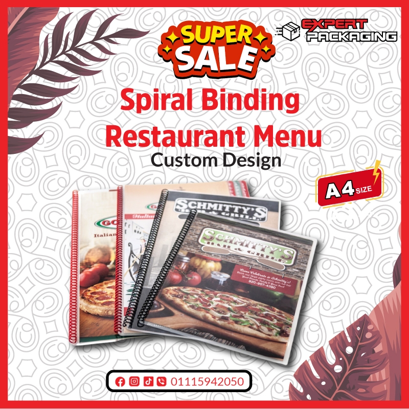 Print Menu + Spiral binding Restaurant Menu A4 Book | Shopee Malaysia
