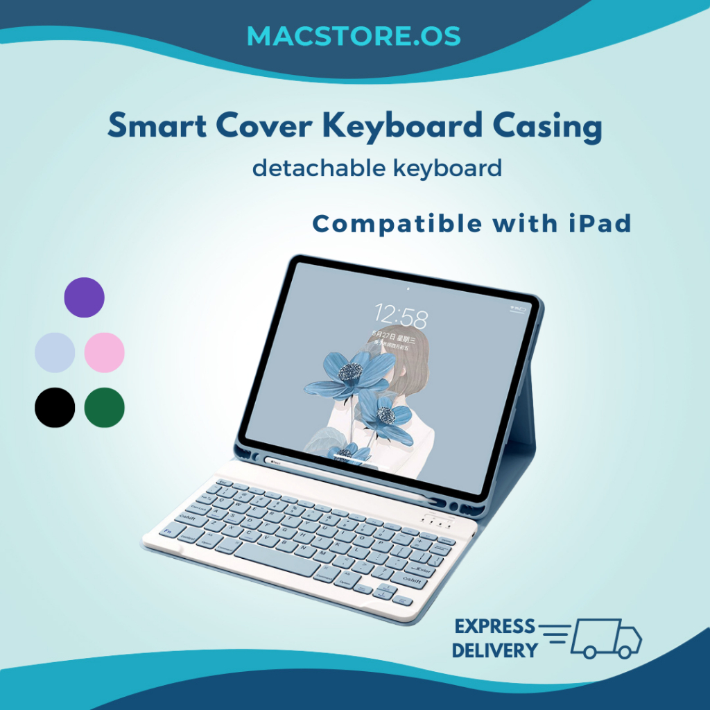 Premium Quality Smart Cover Keyboard Casing Compatible for Ipads | Case ...
