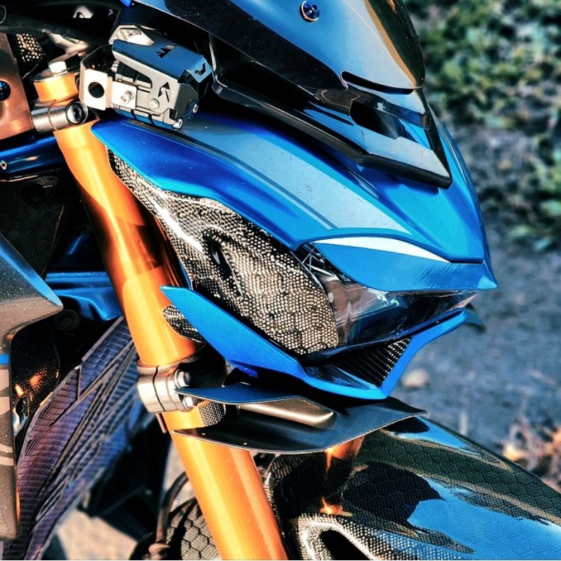 kawasaki Z900 2017 custom made Front Fixed wing Material ABS+ | Shopee ...