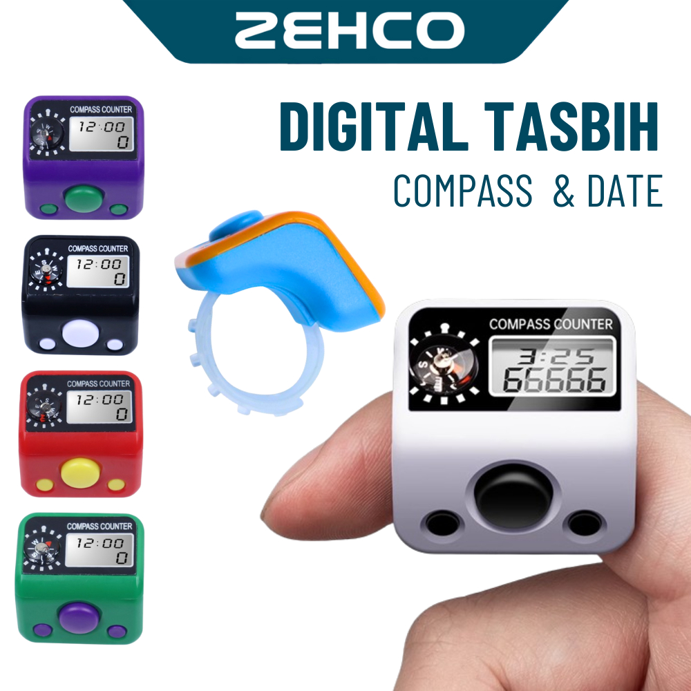 Digital Tasbih LCD Zikir with Compass & Date Electronic Tasbih Counter ...
