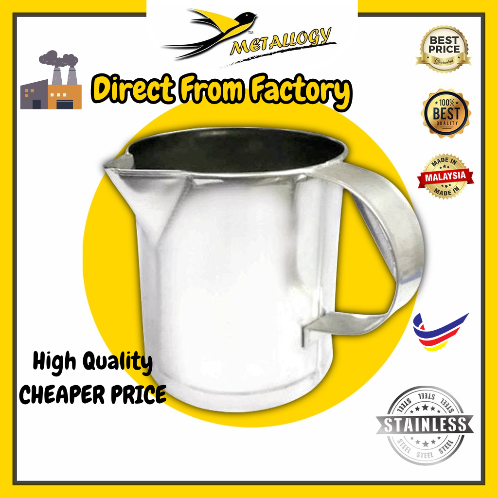 Metallogy 1.5 Litre Stainless Steel Mug/Cawan Besi / Coffee Teh Tarik ...