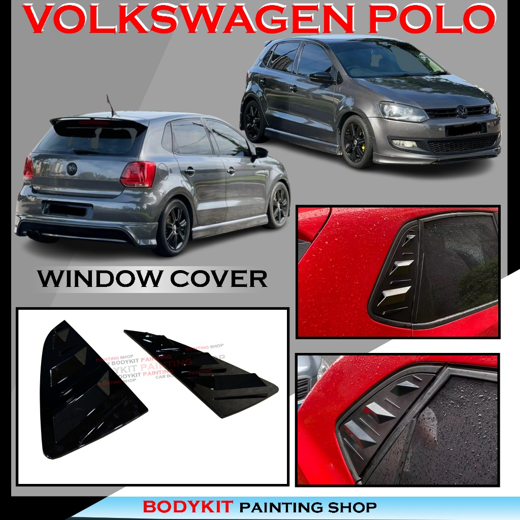 VOLKSWAGEN POLO 2011-2018 REAR WINDOW LOUVER COVER TRIM WITH PAINT ...