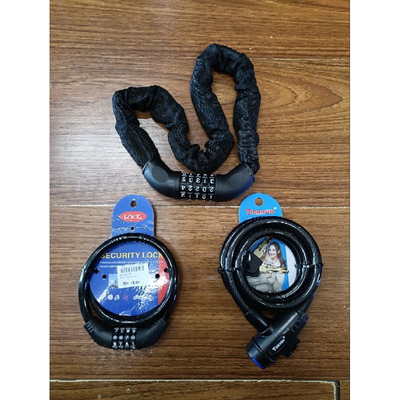 Key /4 Digit/ 5 digit Keyless Bike Anti Theft Chain Lock Cycle Folding ...