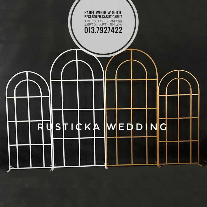 Iron Wedding Arch Decorative Garden Backdrop Door Stand Flower Frame ...