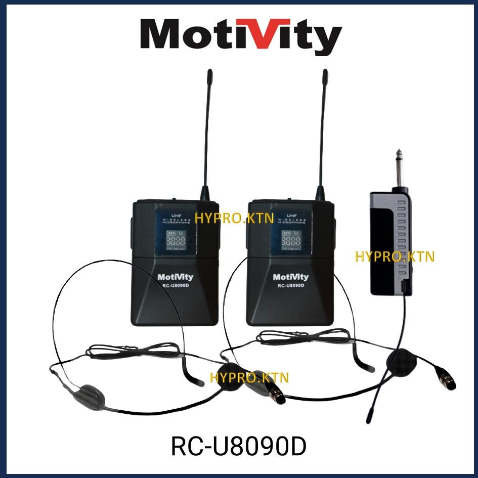 Motivity RC-U8090C UHF Wireless Two Headset Mic (MCMC Certified ...