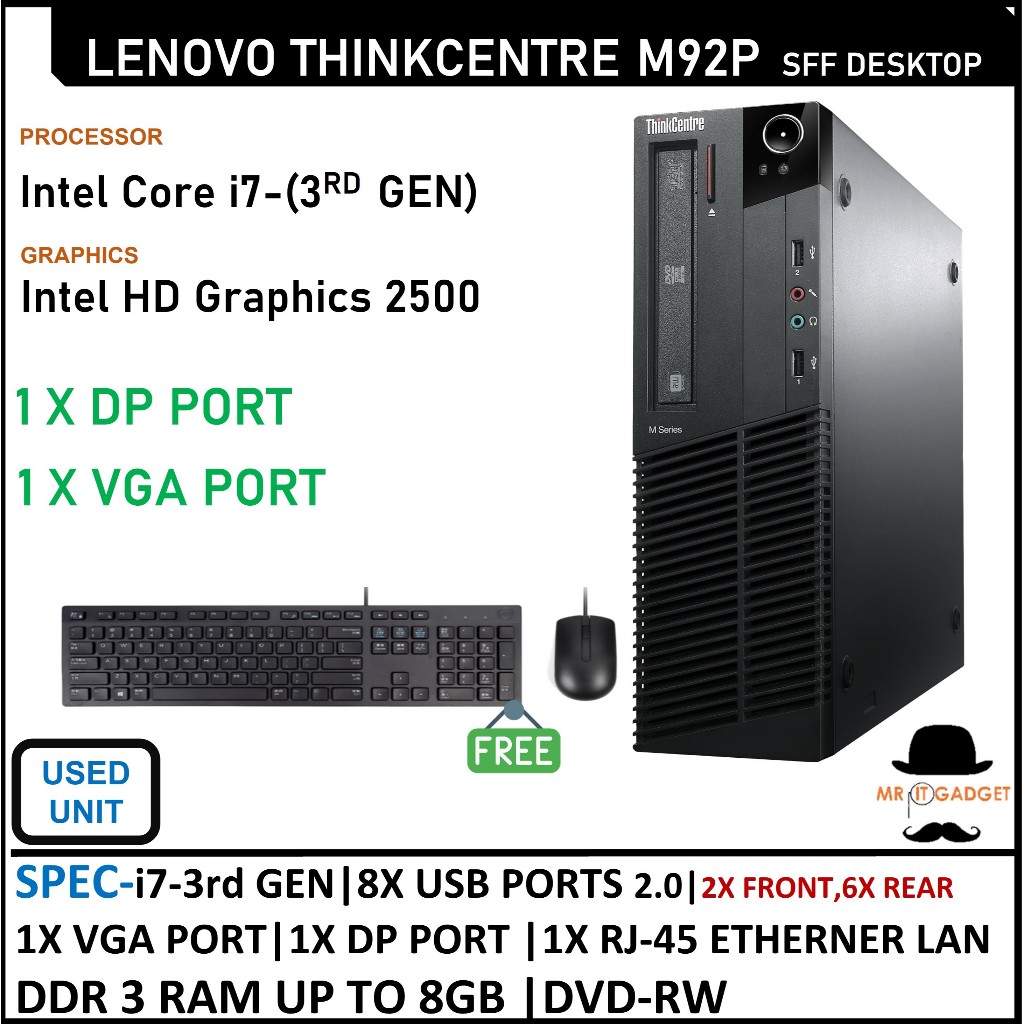 Lenovo ThinkCentre SFF Desktop M91P / M92P / M93p / M700 /M73 UPTO 32GB ...