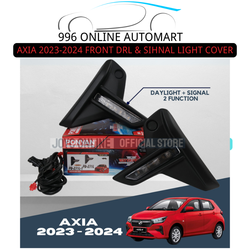 PERODUA AXIA 2023-2024 FRONT DAYTIME RUNNING LIGHTS, DAYLIGHT & SIGNAL ...