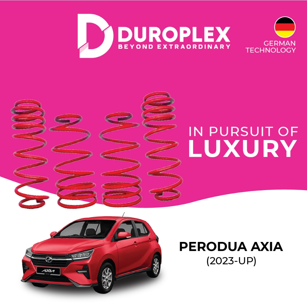 DUROPLEX Full Set Heavy Duty Lowered Sport Spring Perodua Axia (2023-UP ...