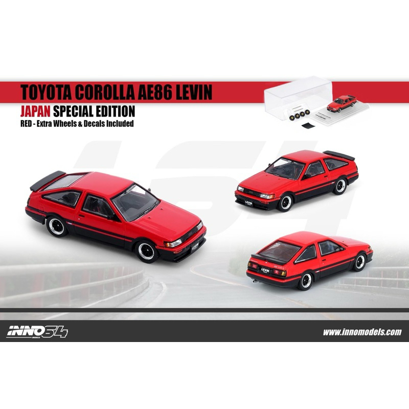 INNO64 TOYOTA COROLLA AE86 LEVIN RED JAPAN SPECIAL EDITION | Shopee ...
