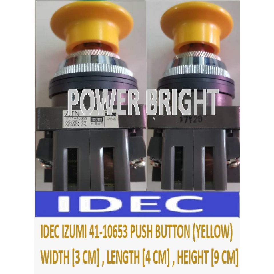 IDEC IZUMI 41-10653 PUSH BUTTON (YELLOW) | Shopee Malaysia