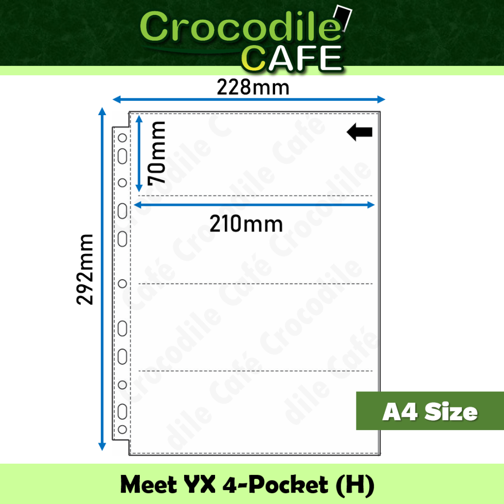 MeeT YX 4 Pocket (Horizontal) Binder Pages/Sleeves | Shopee Malaysia