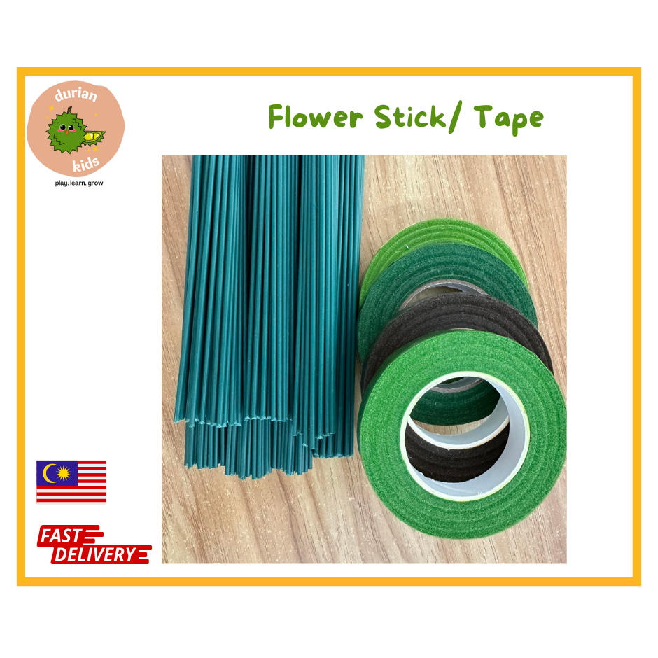 15cm 20 cm 30cm 40cm Flower Stick / DIY Flower Stem wire/ Bunga Batang ...
