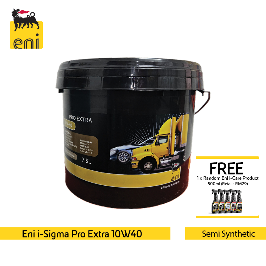 Eni i-Sigma Pro Extra 7.5L 10W40 Semi Synthetic Diesel Engine ...