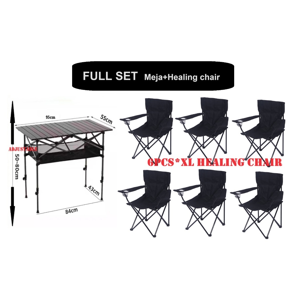 Full set combo portable Outdoor Table and Chairs Set Folding Picnic ...