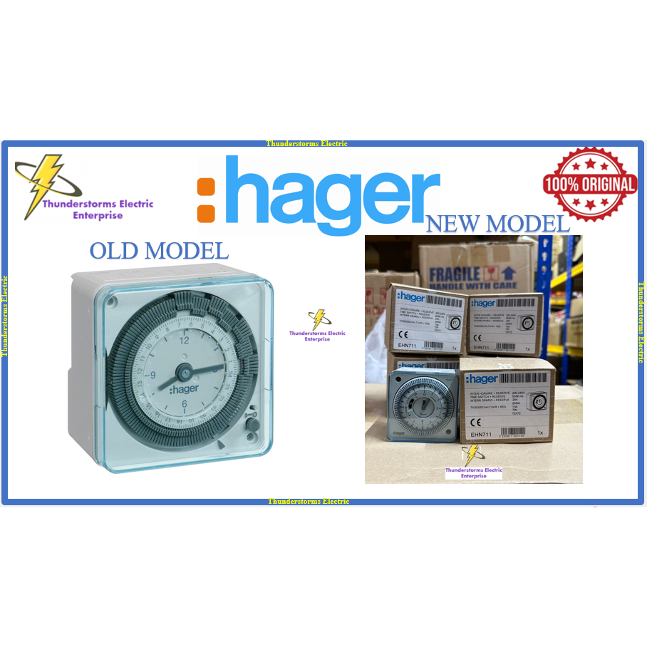 ORIGINAL HAGER 24hrs TIMER SWITCH / TIME SWITCH EH711 (OLD MODEL ...