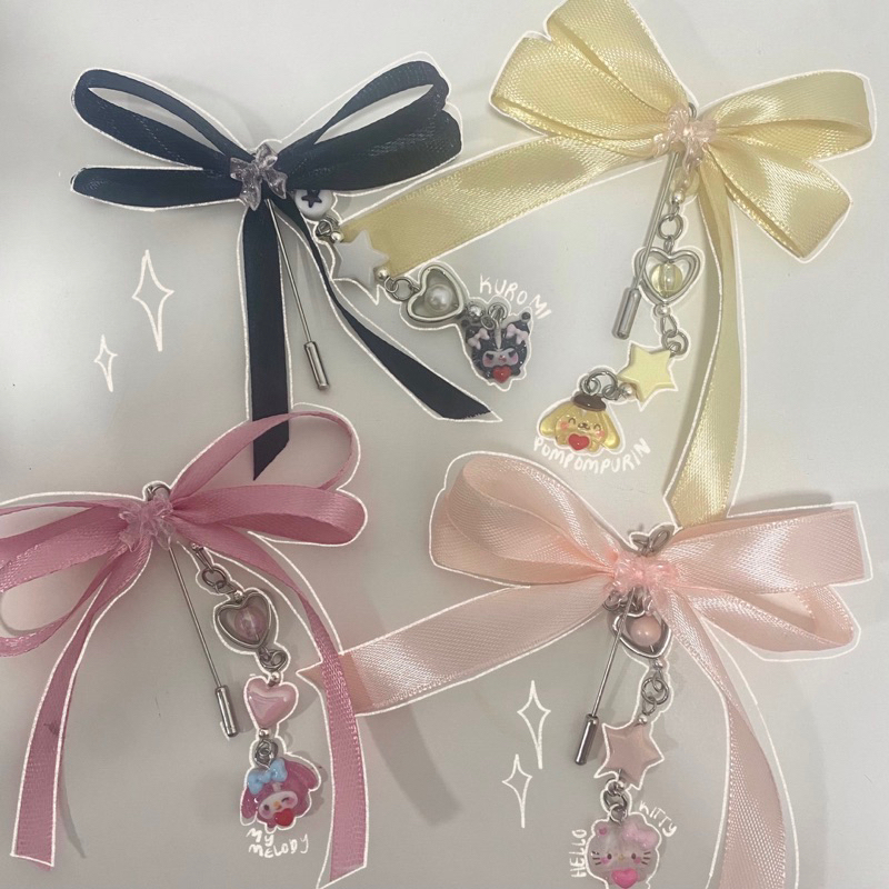 Handmade Sanrio Hijab Pin Bow Pin Kuromi My Melody Pompompurin Hello ...