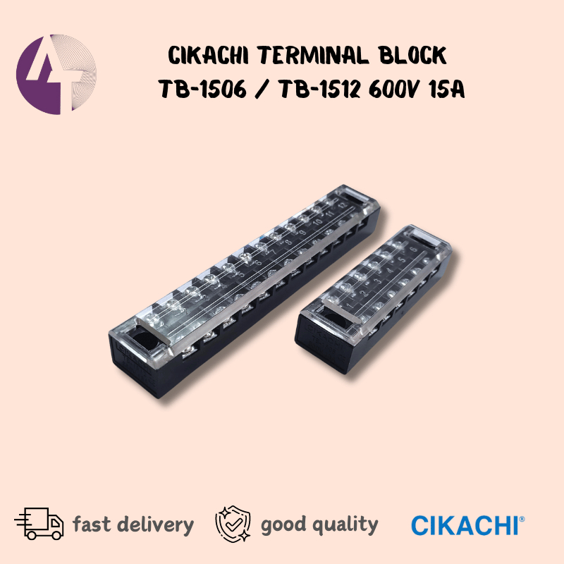 CIKACHI Terminal Block TB-1506 / TB-1512 600V 15A | Shopee Malaysia