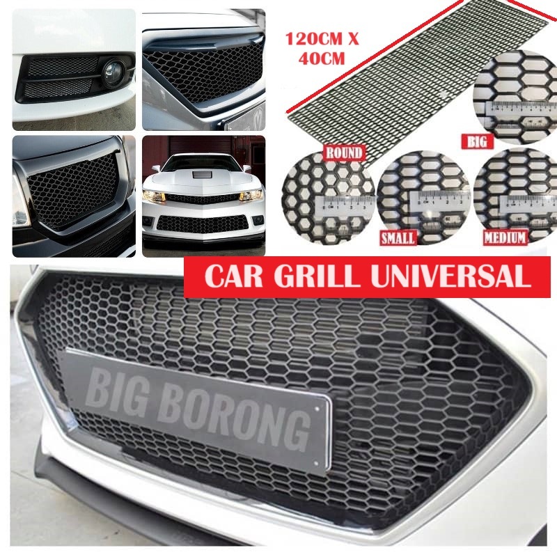Car Front Bumper Grille Protector Cover ABS Plastic Honeycomb Grill ...