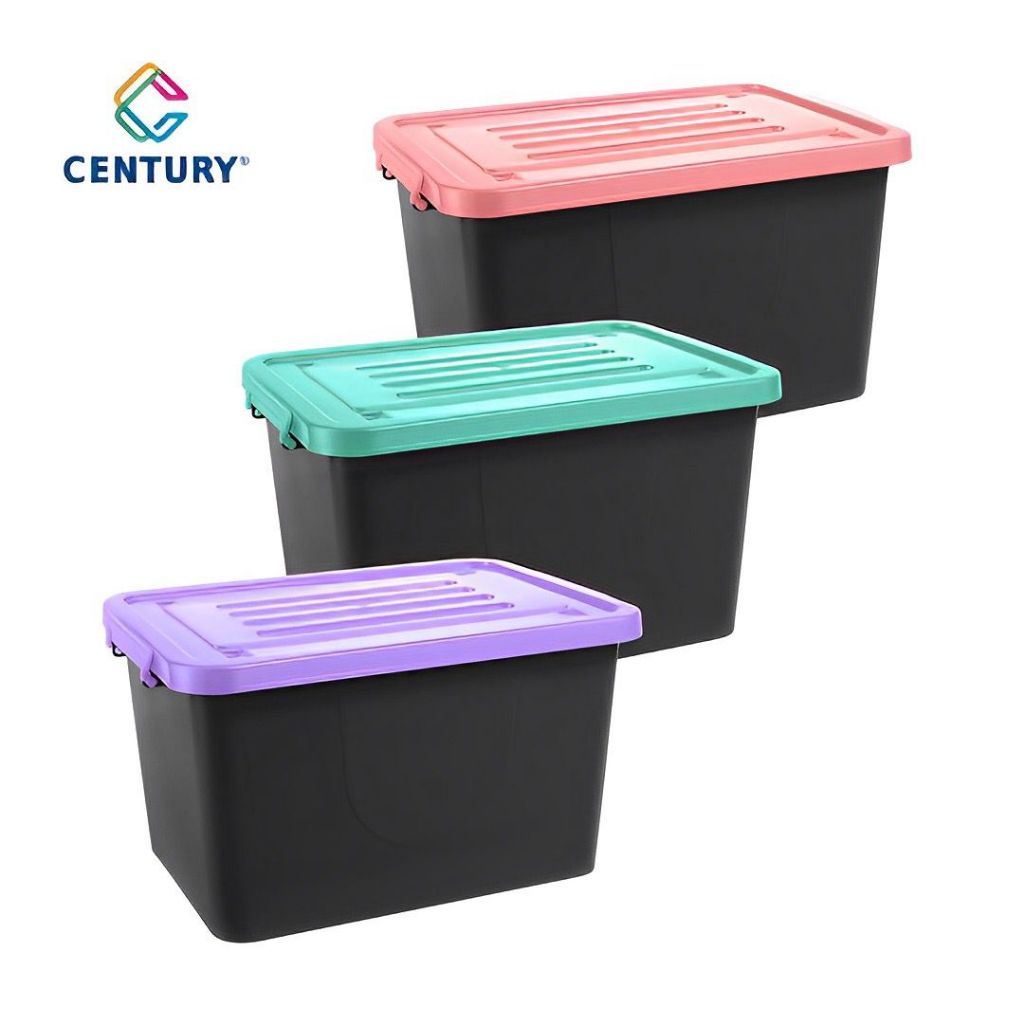 Century Storage Box With Wheel 115L Box Roller Big Box Kotak ...