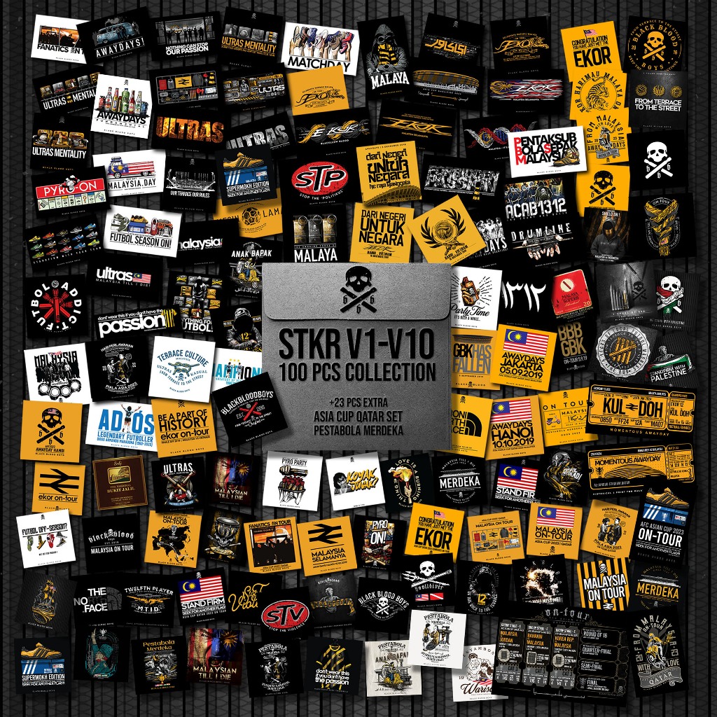 [BBB] STICKER COMPLETE 100pcs COMPILATION V1-V10 with extra 23pcs ...