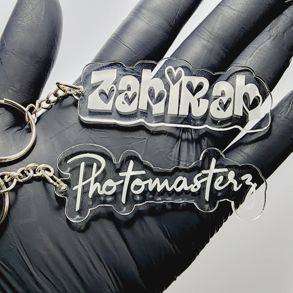 🔥💥Best Seller💥🔥Custom Keychain Name [Acrylic Clear + Engrave] | Shopee ...