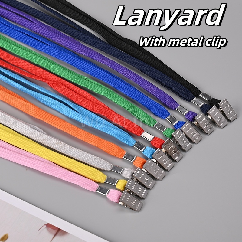 1PC Nylon Lanyard 1x45cm Metal Clip Event Organizer Office Stationery ...