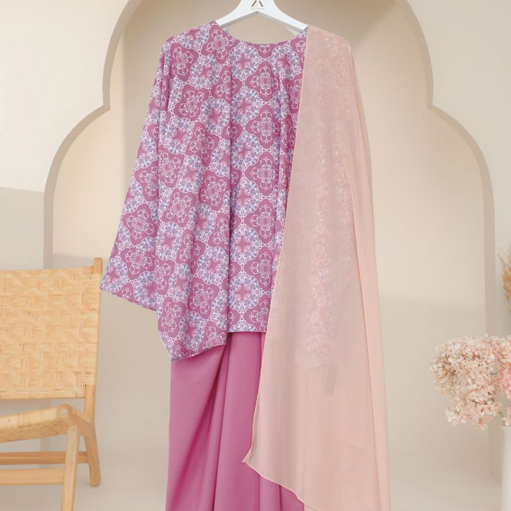 ZOE ARISSA Baju Kurung Moden Raya 2024 Calista Pario Dress Baiduri ...