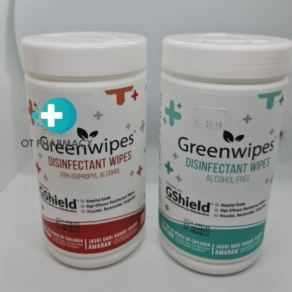 Greenwipes GShield Disinfectant Wipes 70% alcohol/alcohol free (200 Sheets) | Shopee Malaysia