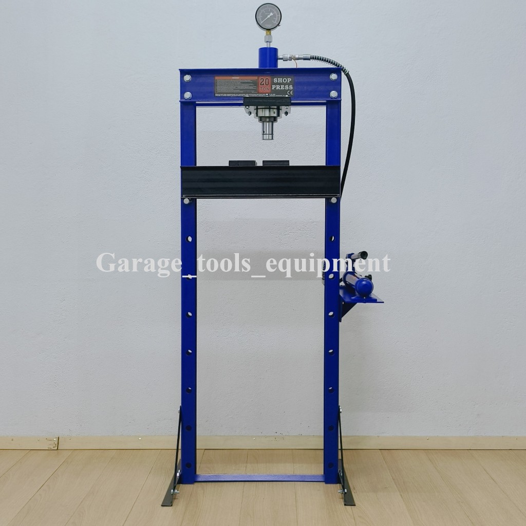 GTE Hydraulic Hand Pump Shop Press 20Ton With C/W Pressure Gauge ...