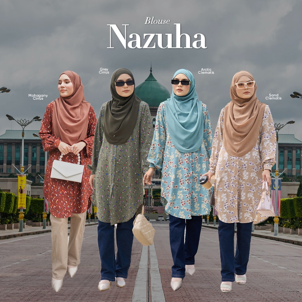 MCC Lifestyle Blouse Nazuha Muslimah Ironless Casual Loose Plussize ...