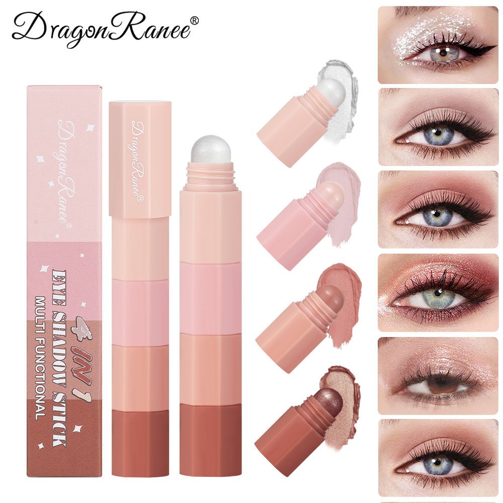 Dragon Ranee 4 in 1 Colours Crayon Eyeshadow Makeup Matte Glitter ...