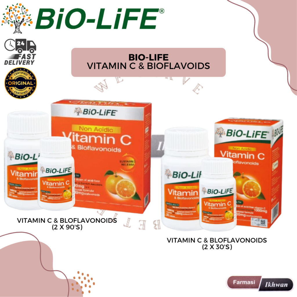 Bio-Life Vitamin C & Bioflavoids (2 X 90's) / Bio-Life Vitamin C ...