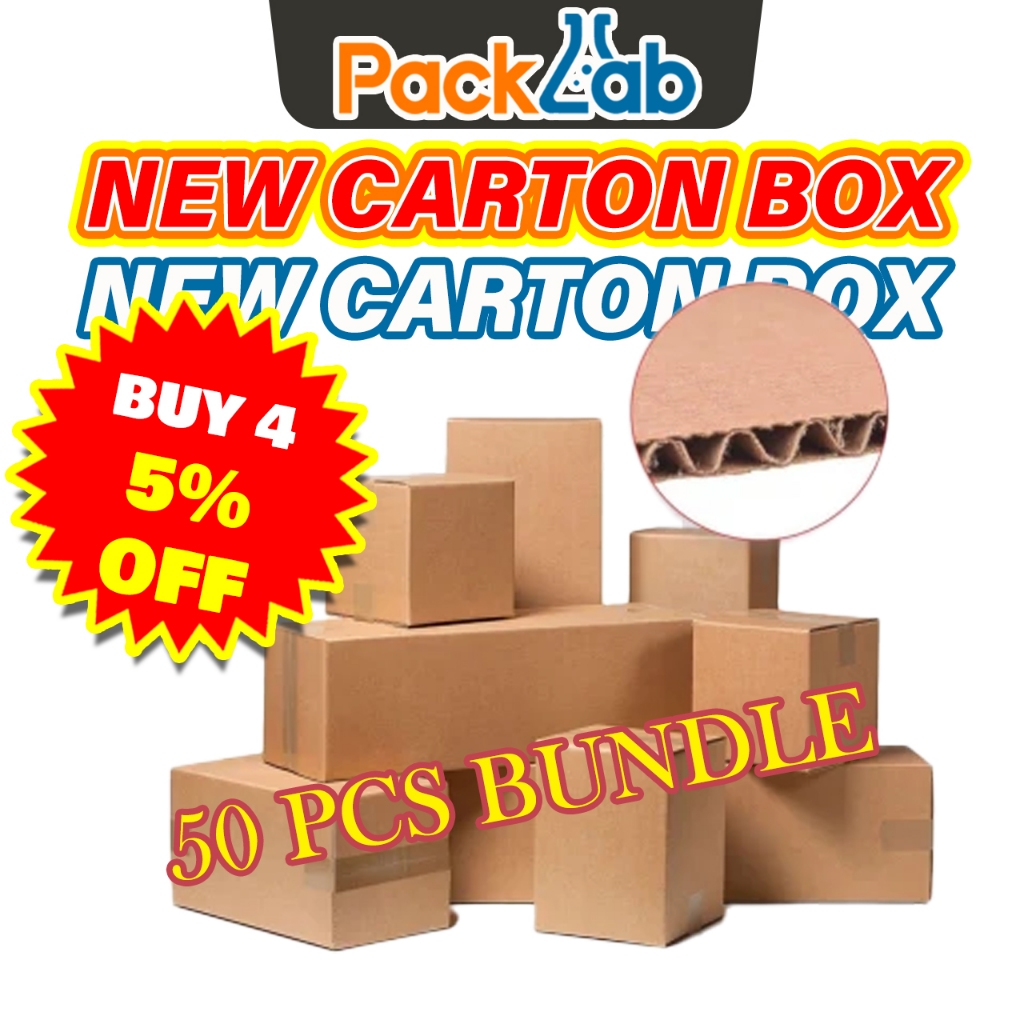 50PCS Carton Box Packaging Kotak Hantaran Parcel Courier Moving Box 盒子 ...