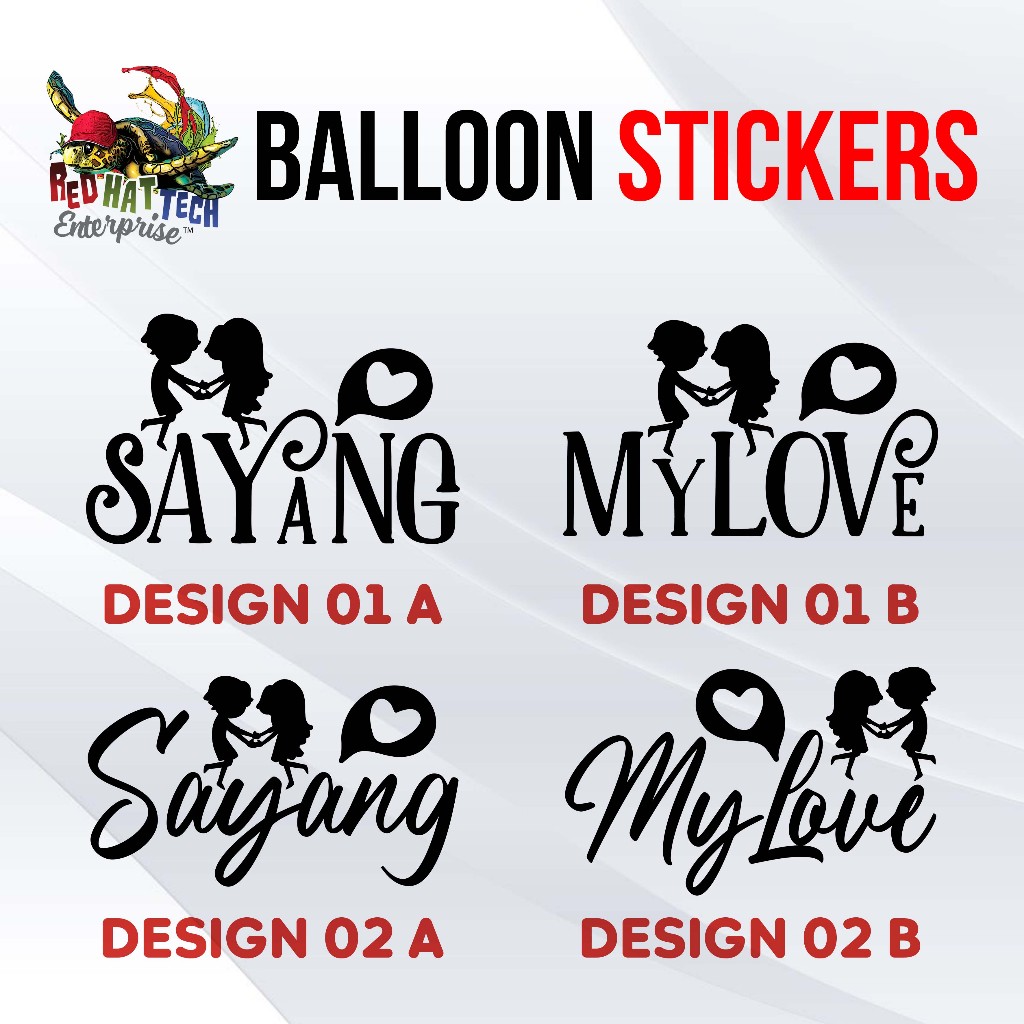 SAYANG & MY LOVE [BOBO 10 & 18 INCI] STICKER SURPRISE- Birthday / Hari Lahir / Sanah Helwah ...