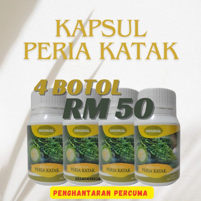 KAPSUL PERIA KATAK ORIGINAL (4 BOTOL RM50) | Shopee Malaysia