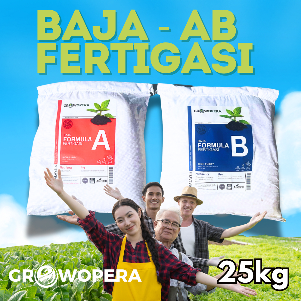 GrowOpera Baja AB Fertigasi 25kg Universal Untuk Semua Jenis Tanaman ...