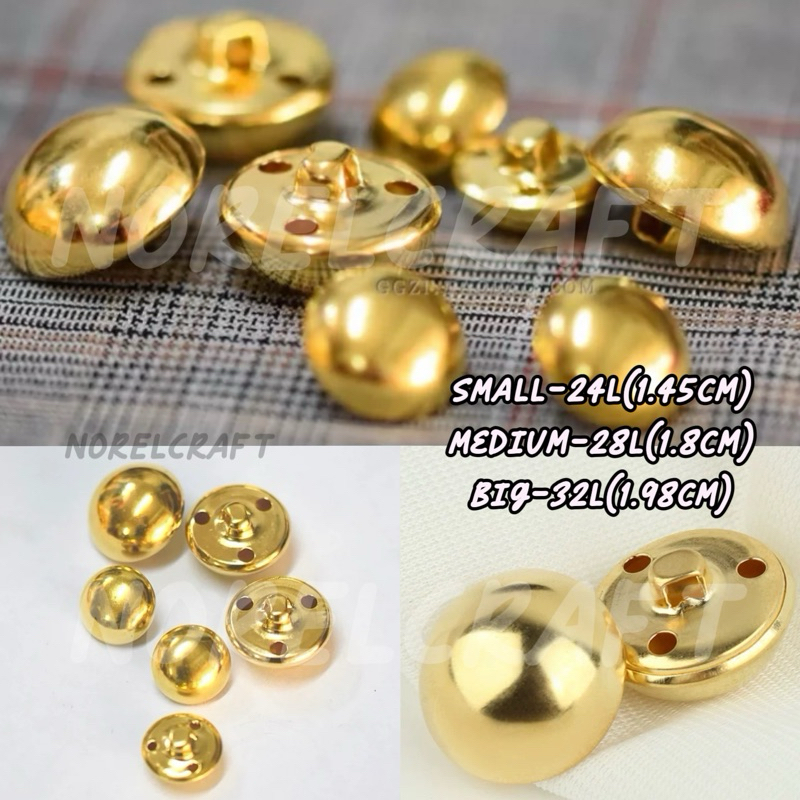 (6PCS)GOLD MUSHROOM BUTTON GOOD QUALITY/BUTANG CENDAWAN EMAS BRUALITI ...
