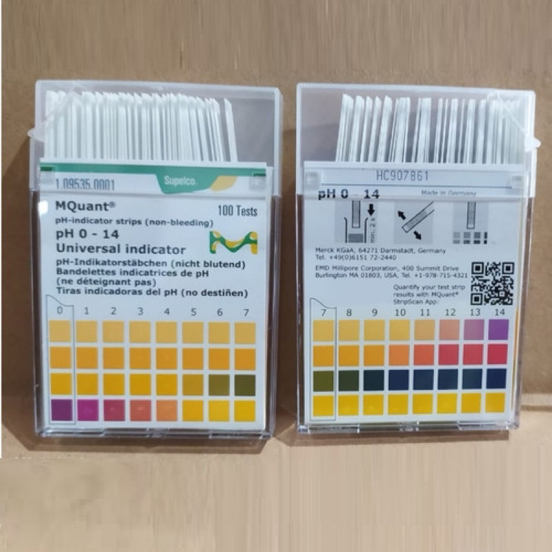 Merck pH Indicator Strips (non-bleeding) pH 0-14 | Shopee Malaysia