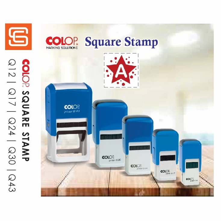 COLOP SQUARE SELF-INKING STAMP | Q12 | Q17 | Q24 | Q30 | Q43 | Shopee ...