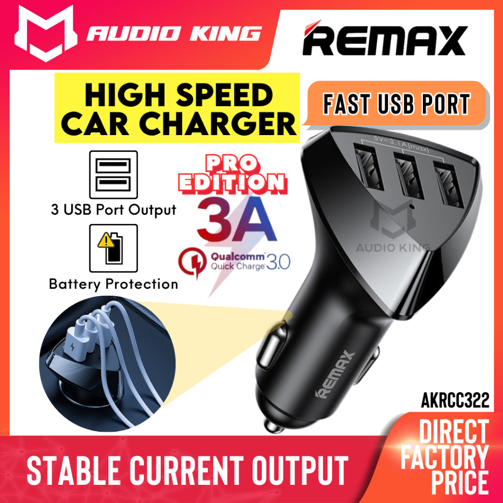 REMAX Adapter Fast Charging 3.1A In Car PD Charger USB Port Chager ...