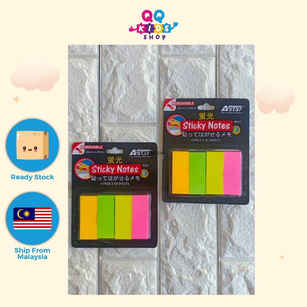 Astar Removable Sticky Notes Memo Pad 便利贴 | Shopee Malaysia