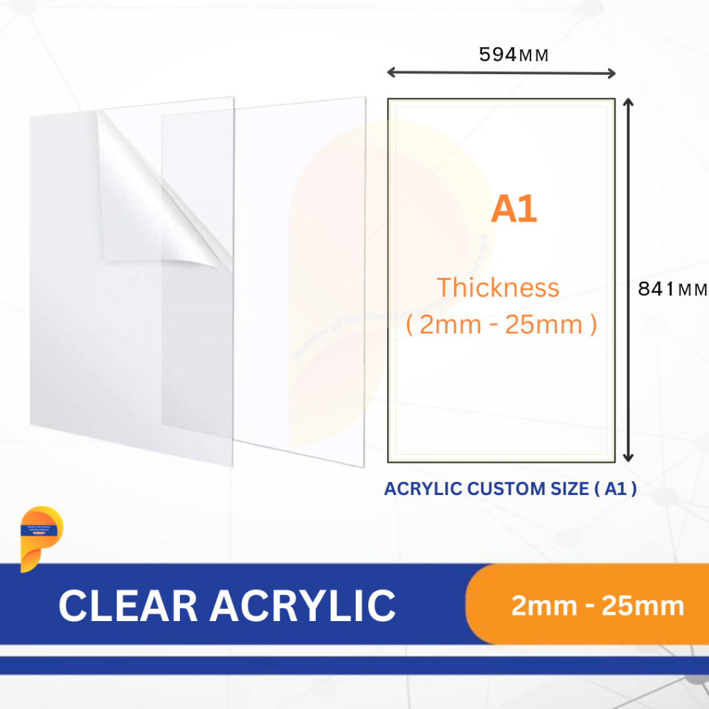 A1 Size Clear Acrylic ( A1 841mm x 594mm ) From 2mm - 5mm - PM | Shopee Malaysia